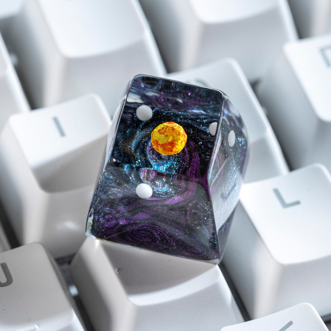 Galaxy Keycap, Solar System Keycap, Artisan Keycacp, Resin for Cherry ...