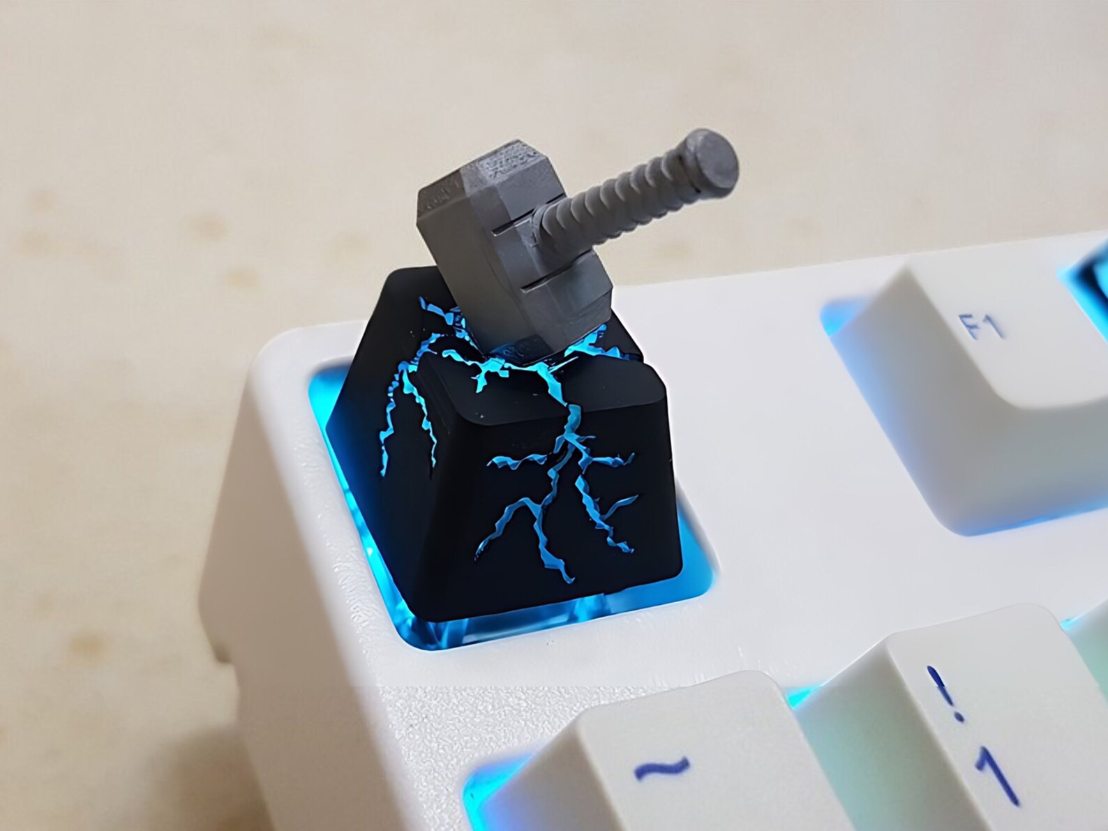 Thor's Hammer Keycap, Mjolnir Keycap, Artisan Keycap, Keycap for MX ...