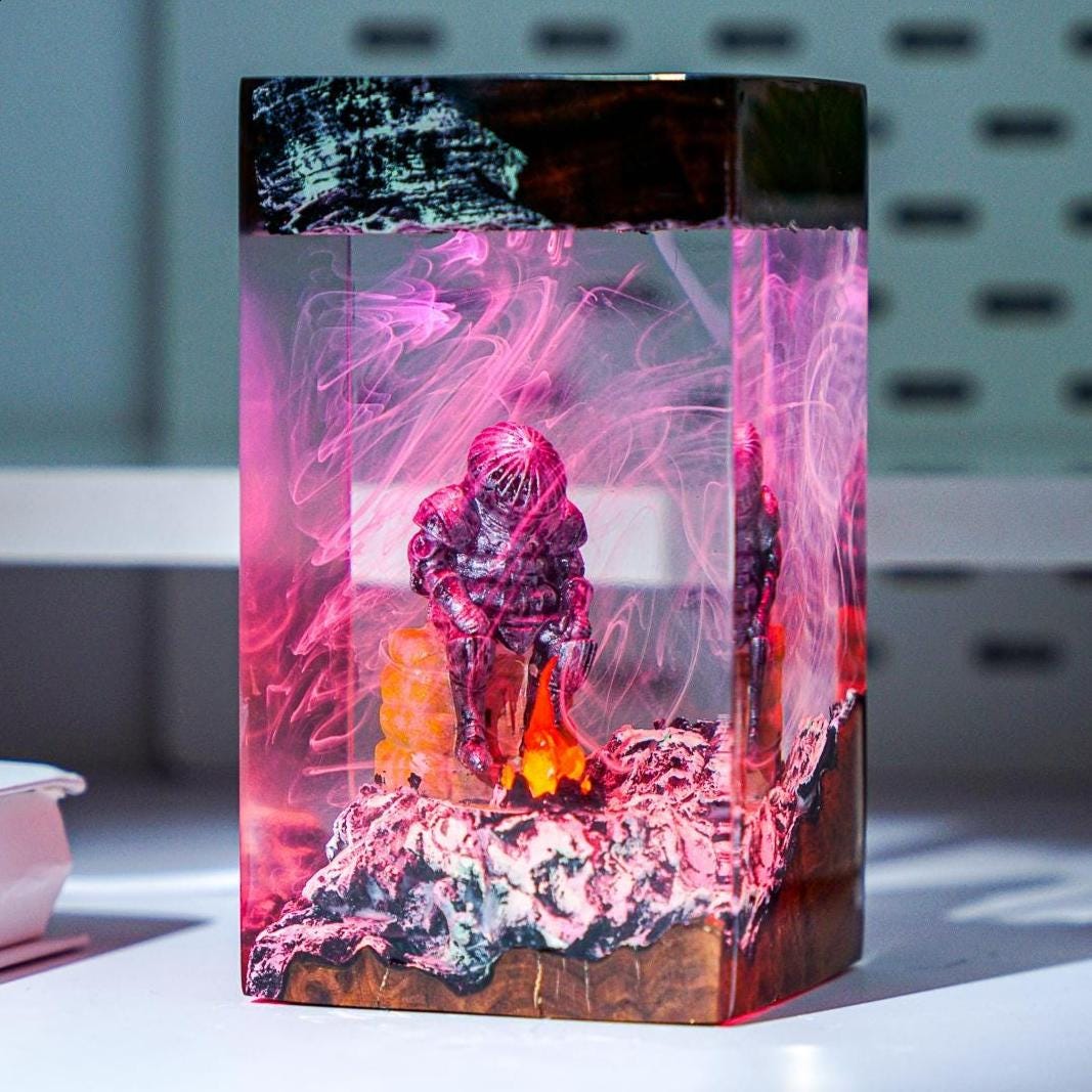 Da.rk So.uls Bonfire Night Light, Resting Place Resin Lamp, Fantasy ...