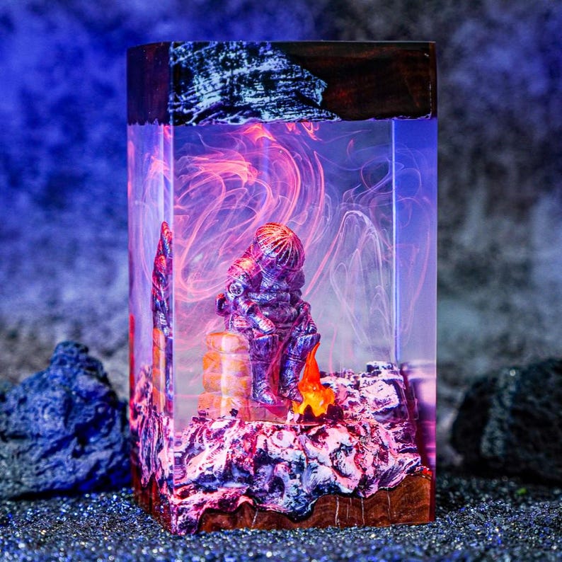 Da.rk So.uls Bonfire Night Light, Resting Place Resin Lamp, Fantasy ...