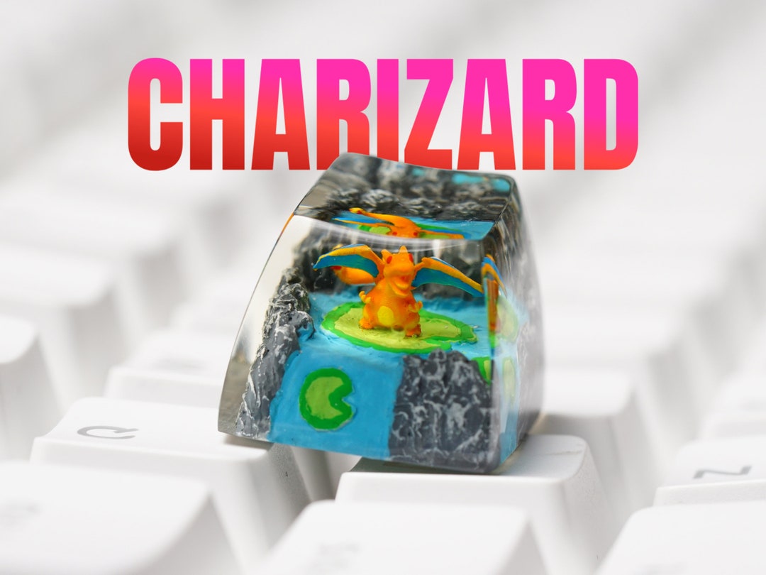 Charizard Keycap, Pokemon Keycap, Artisan Keycap, Keycap for Cherry MX ...