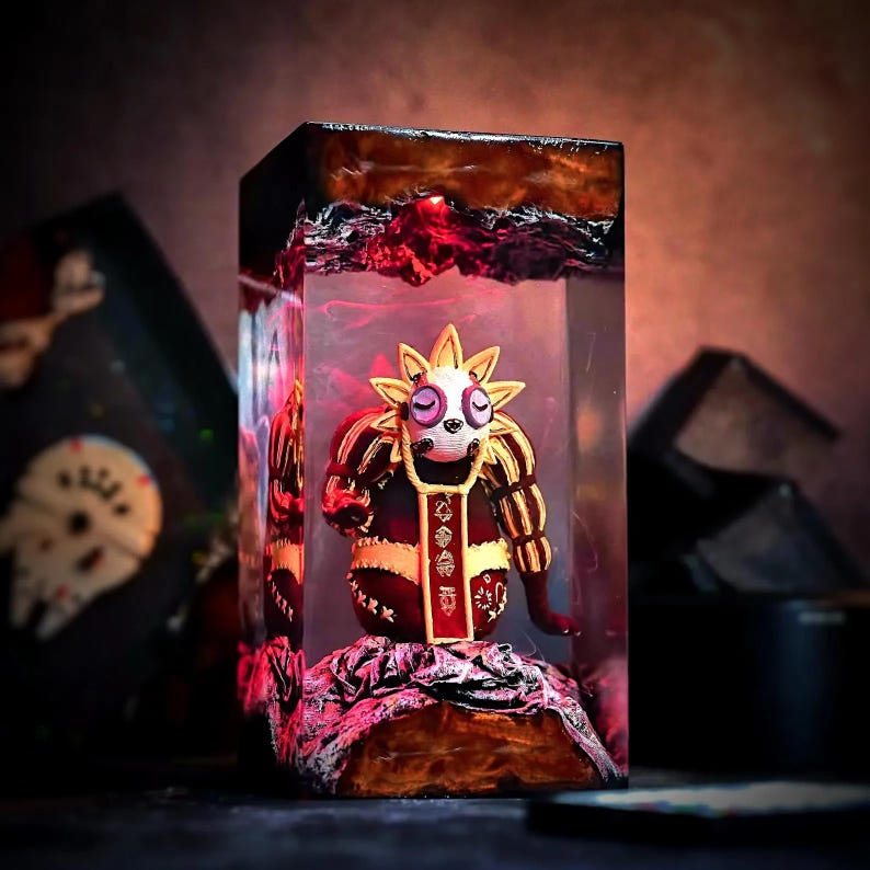 Monolith Clair Obscur Expedition 33 Diorama Lamp, Game 33 Epoxy Night ...