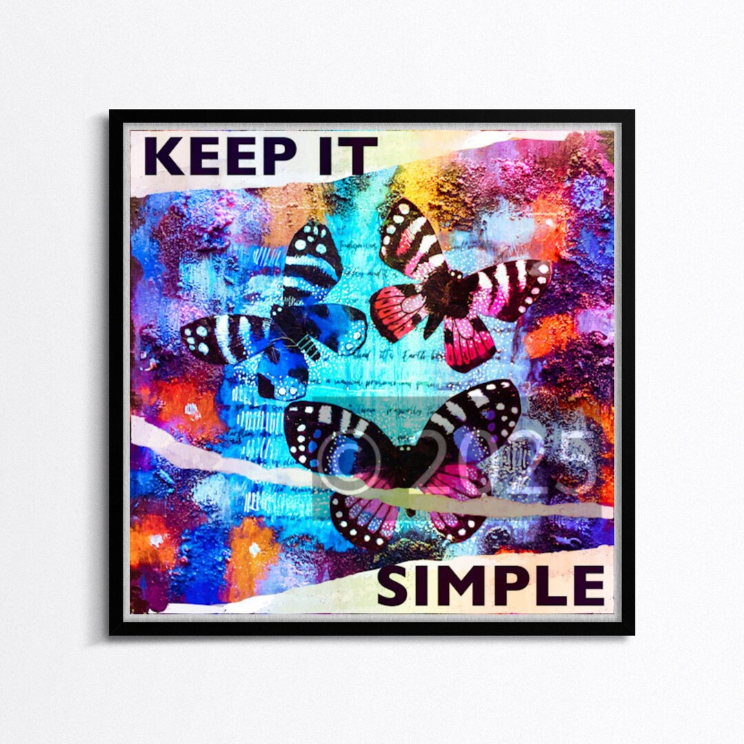Keep It Simple Digital Download,printable Sobriety Poster,sober Digital ...