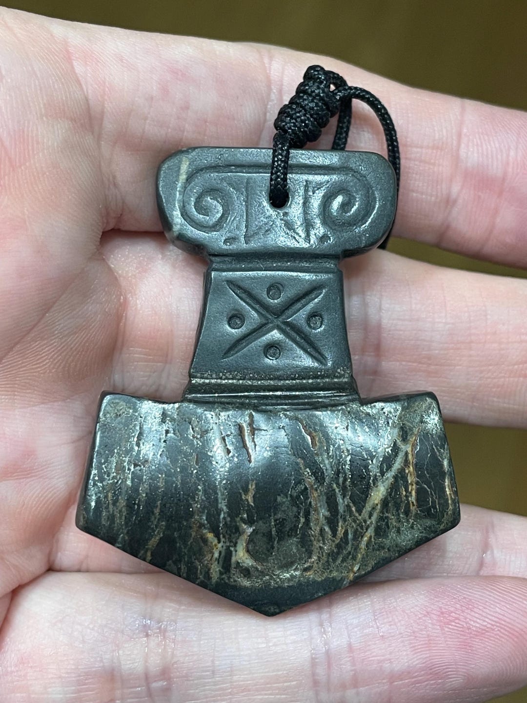 Black Magnetic Dragon Bone Stone From Taiwan Thor’s Hammer Rare Gem ...