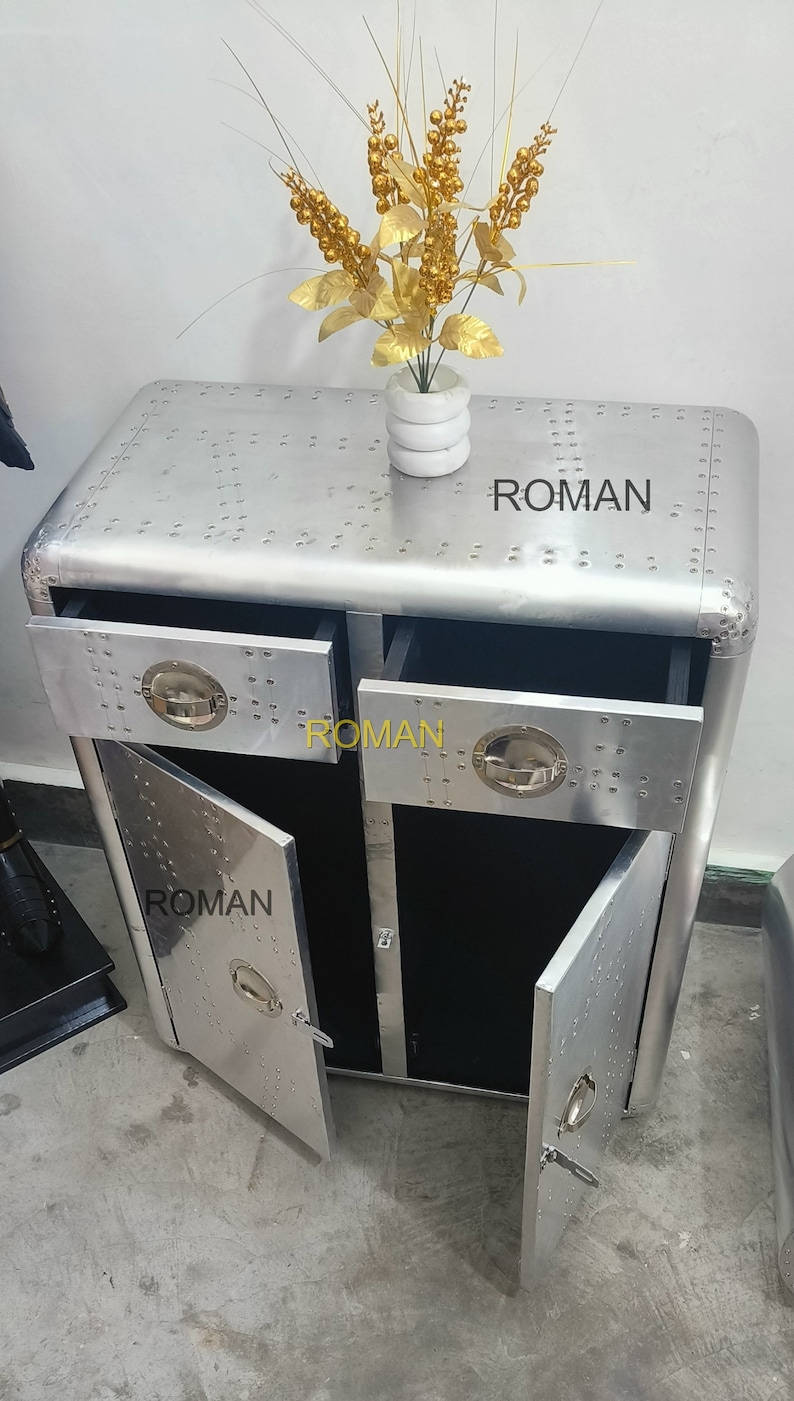 Aviator Sideboard Two Door & Two Drawer Aluminium, Aviator Furniture ...