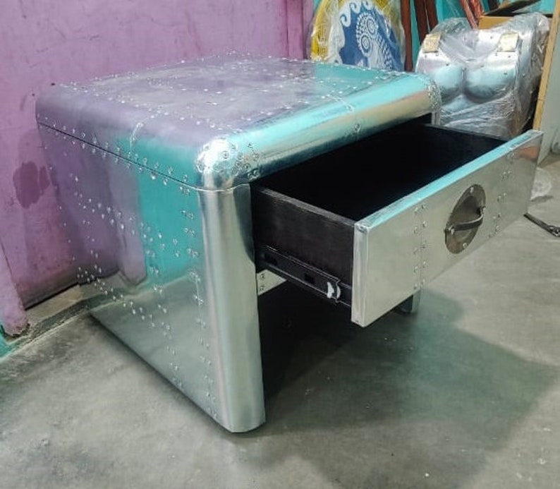 Aluminium Aviator Wing Desk Coffee Table Aviation Furniture Mid Century ...