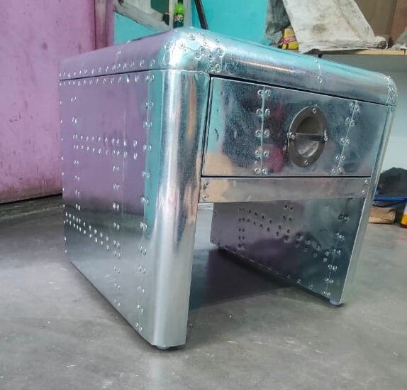 Aluminium Aviator Wing Desk Coffee Table Aviation Furniture Mid Century ...