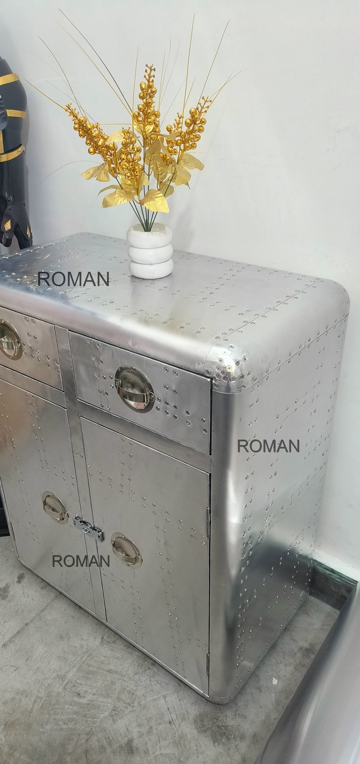 Aviator Sideboard Two Door & Two Drawer Aluminium, Aviator Furniture ...