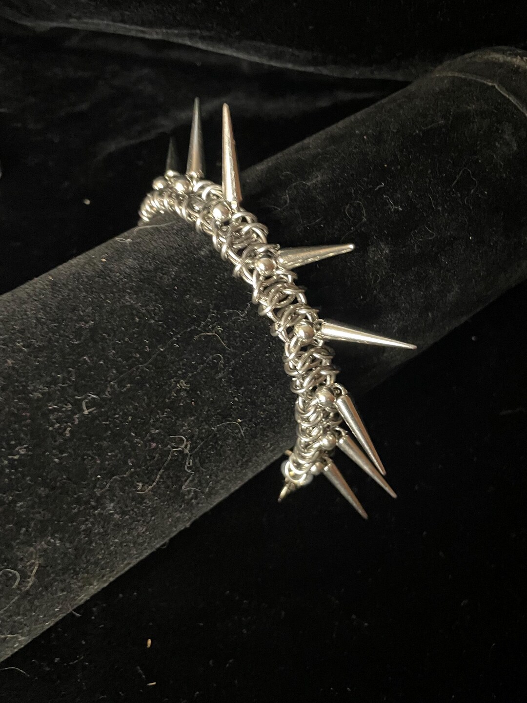 Flat Box Spiked Chainmail Braclete - Etsy