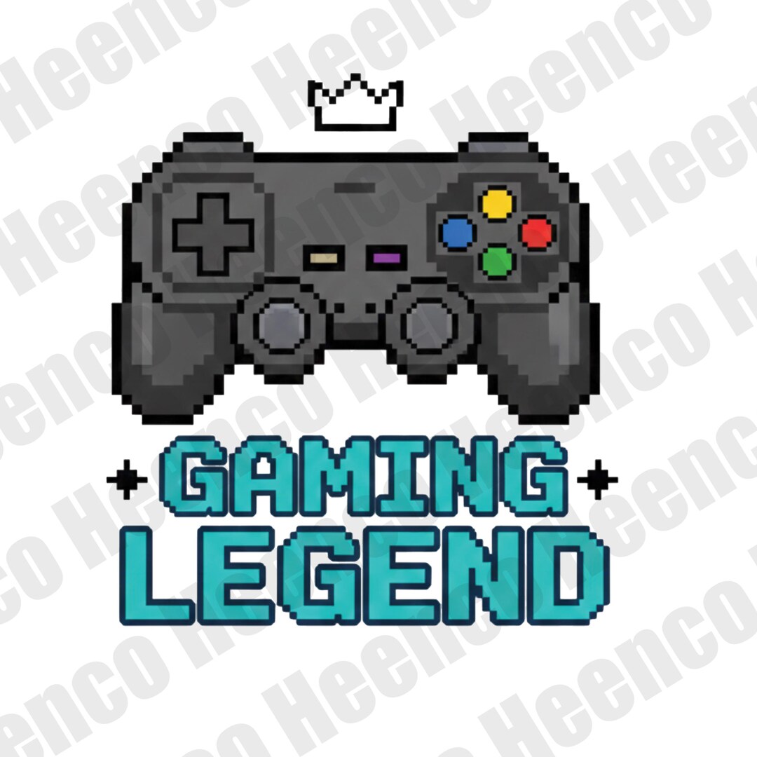 Gaming Legend PNG Sublimation Design, Video Game Cotroller Clip Art ...