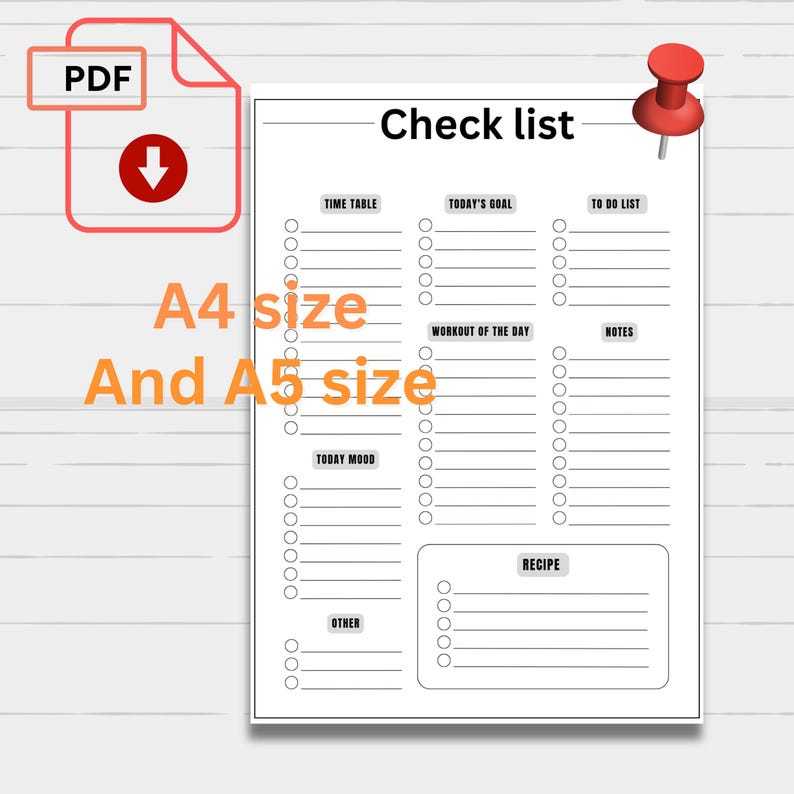 Checklist Printable to Do List Printable Daily Routine - Etsy