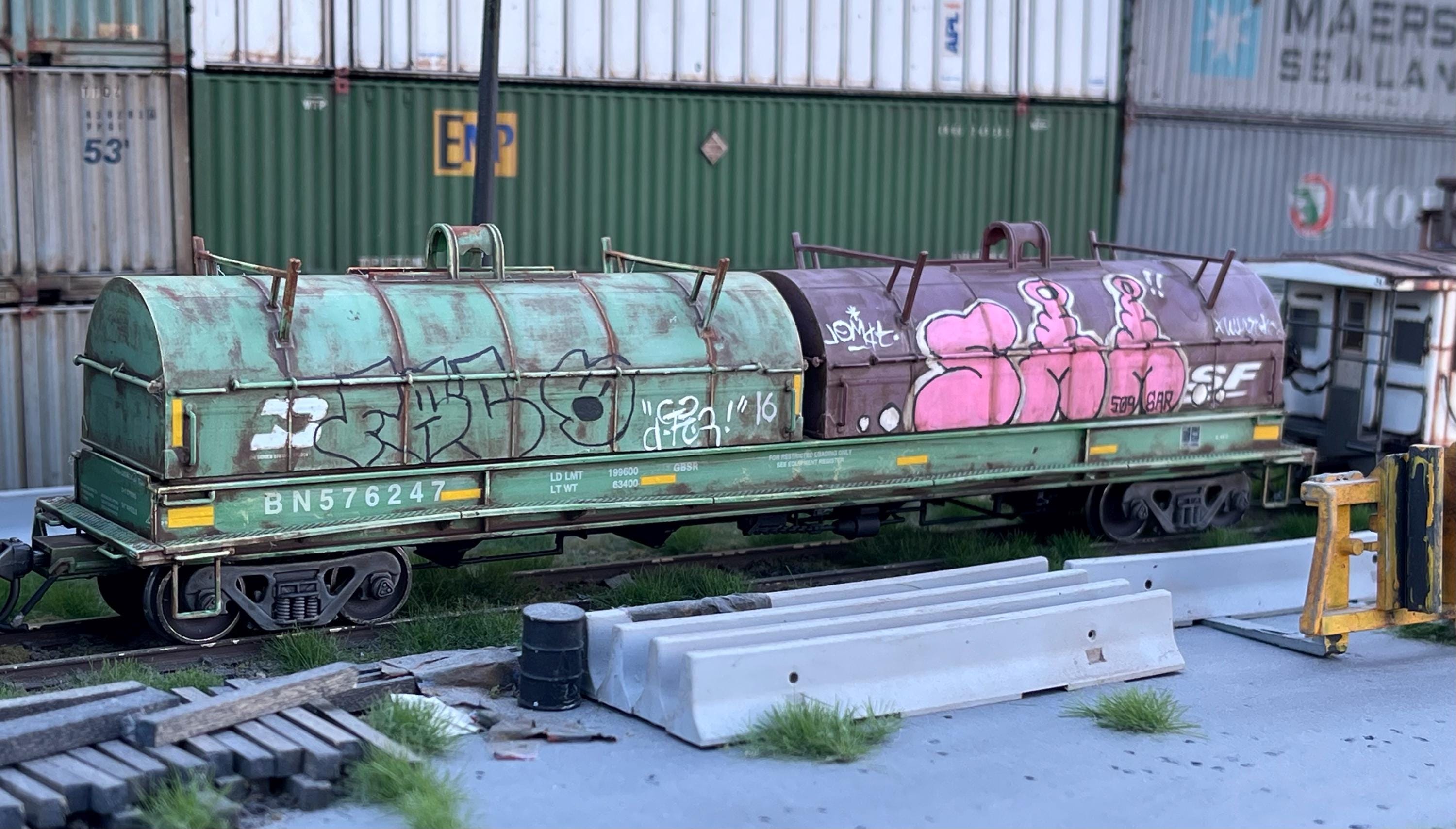 HO Scale Weathered Intermountain Burlington Northern Evans Coil Car - Etsy