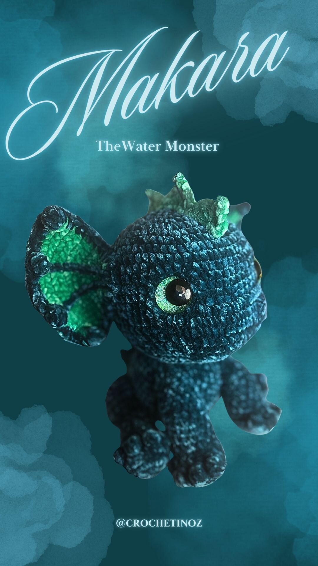 DIGITAL PDF Makara the Baby Water Monster PATTERN, Amigurumi, Cute ...