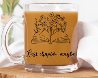 One More Chapter Mug, Gift for Book Lover, Floral Book Mug, Reading Mug ...