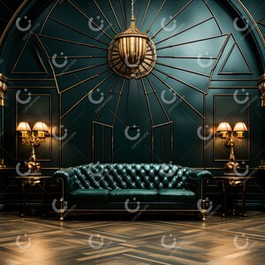 Art Deco Hotel Lobby Backdrops: Vintage Photography (PNG Digital ...