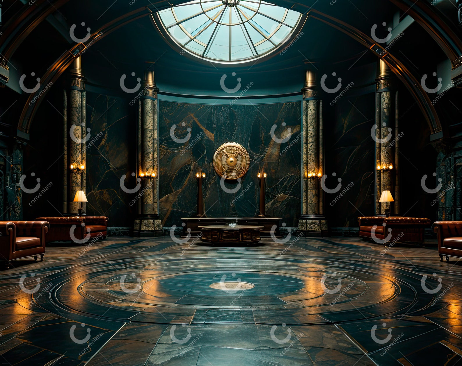 Art Deco Hotel Lobby Backdrops: Vintage Photography (PNG Digital ...