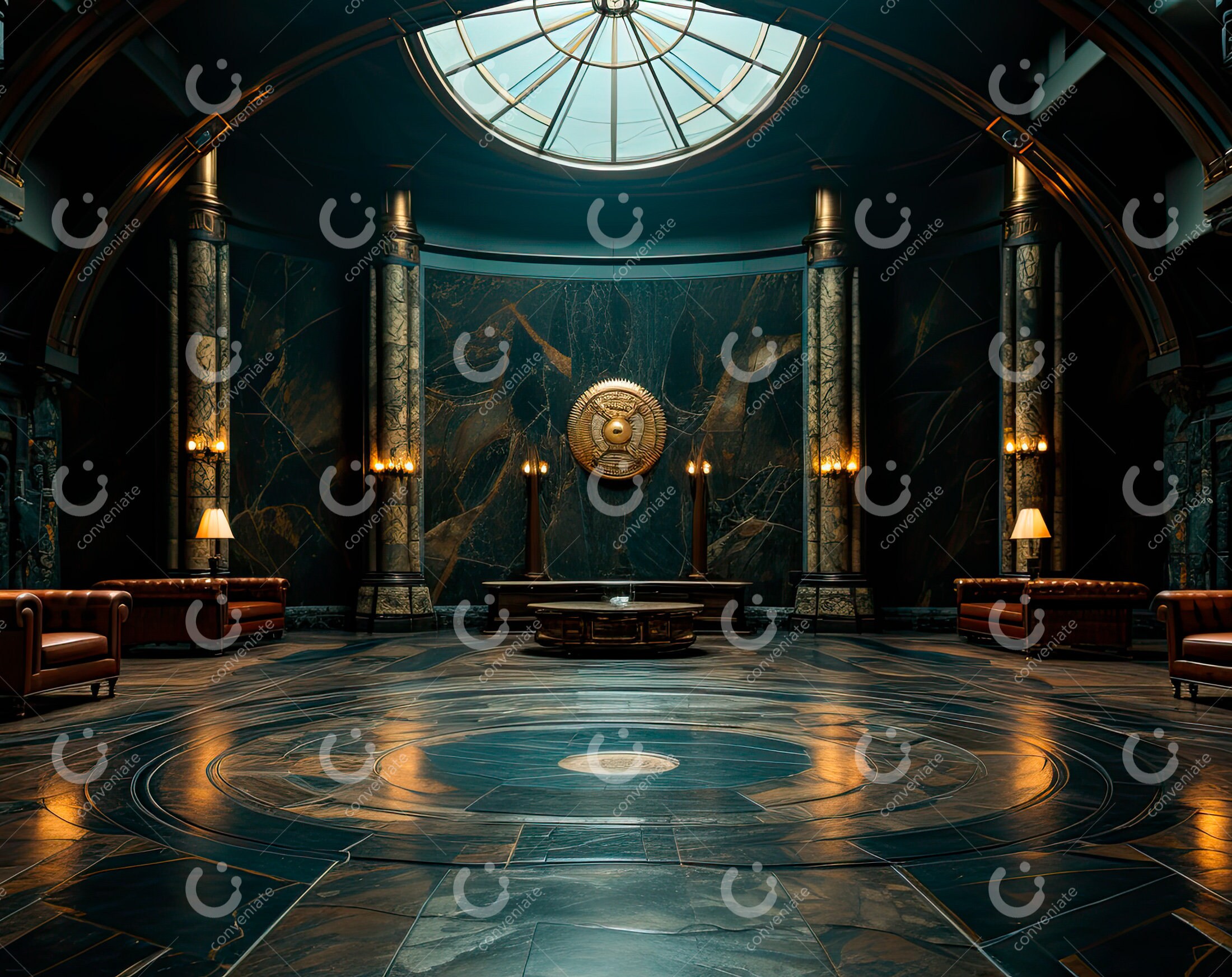 Art Deco Hotel Lobby Backdrops: Vintage Photography (PNG Digital ...