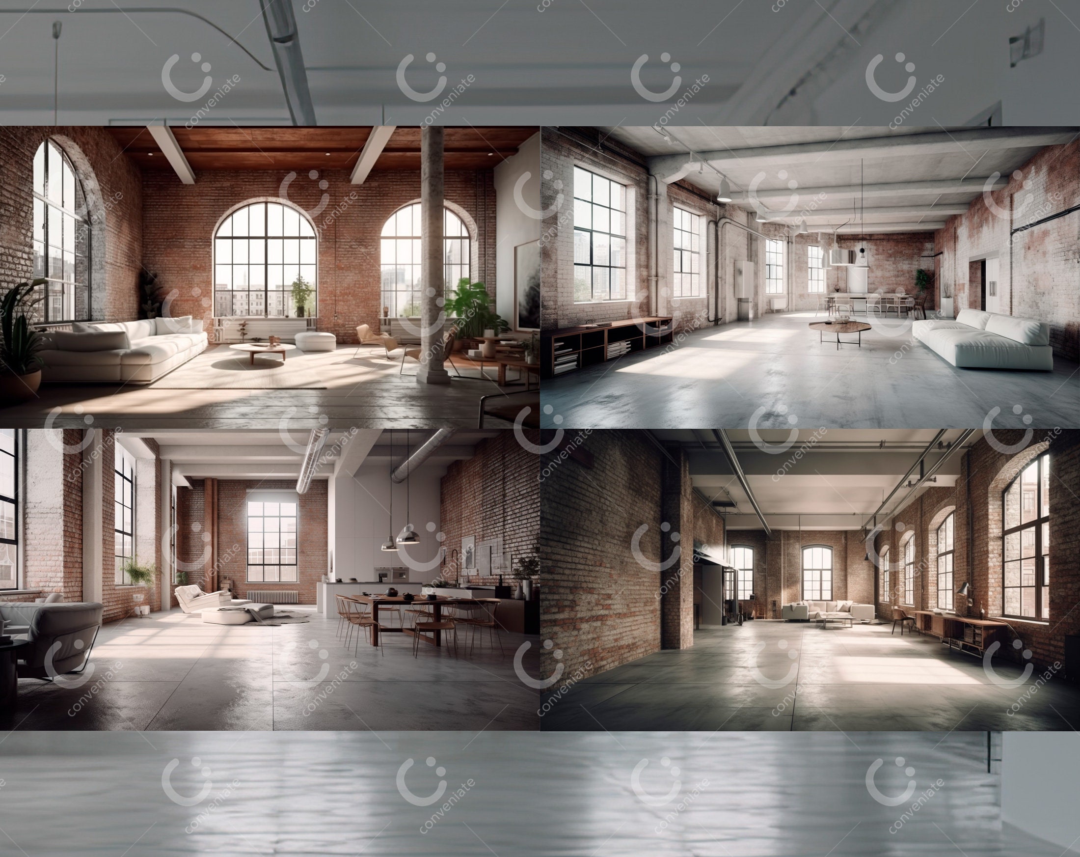 12 High End Loft Backdrops Part 02, Digital Backdrops Digital Overlays ...