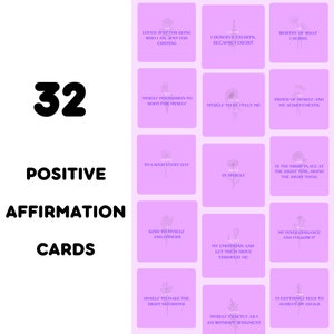 32 Positive Affirmation Cards, Mindfulness Cards, Affirmation Cards ...