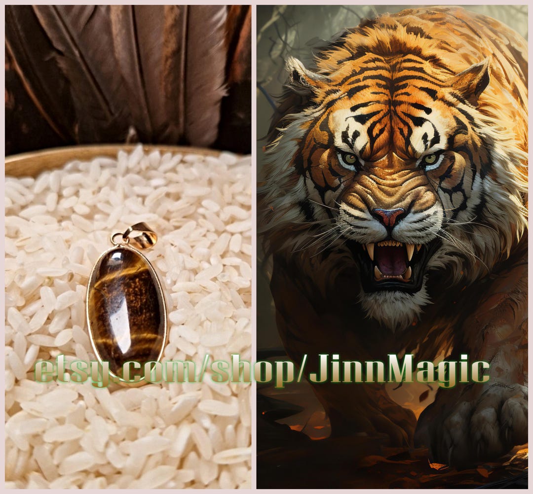 King Tiger Jinn Pendant, Arabic Magical Amulet Commands Respect ...