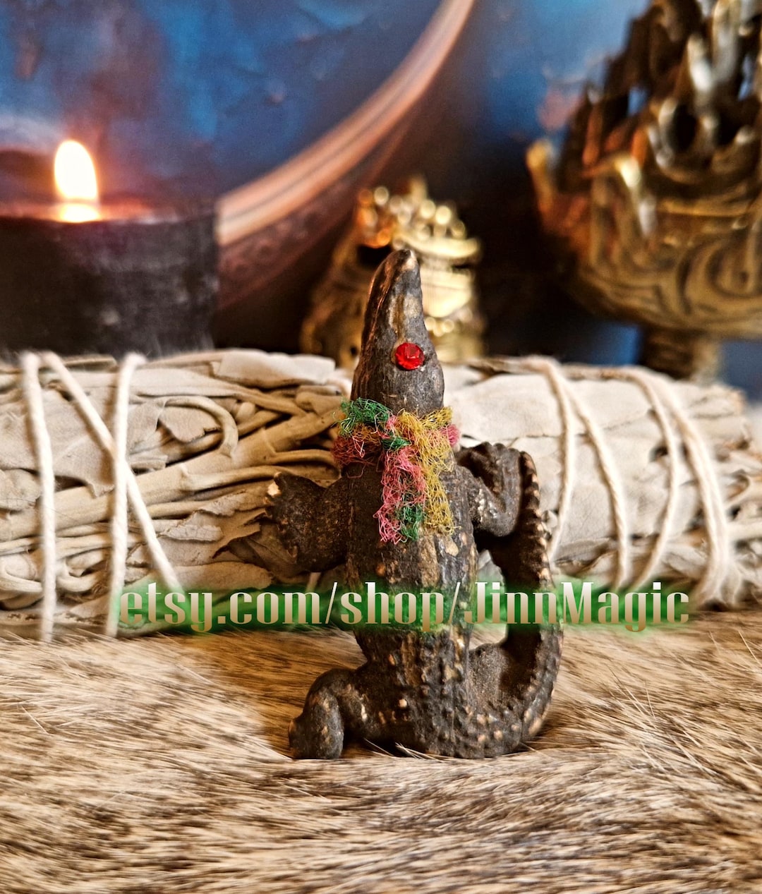 Jao Maeng Kom Crocodile Guardian Amulet - Etsy