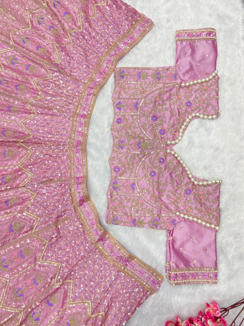 Kasturi Silk Lehenga Set: Multi-thread & Sequin Embroidery, Heavy ...