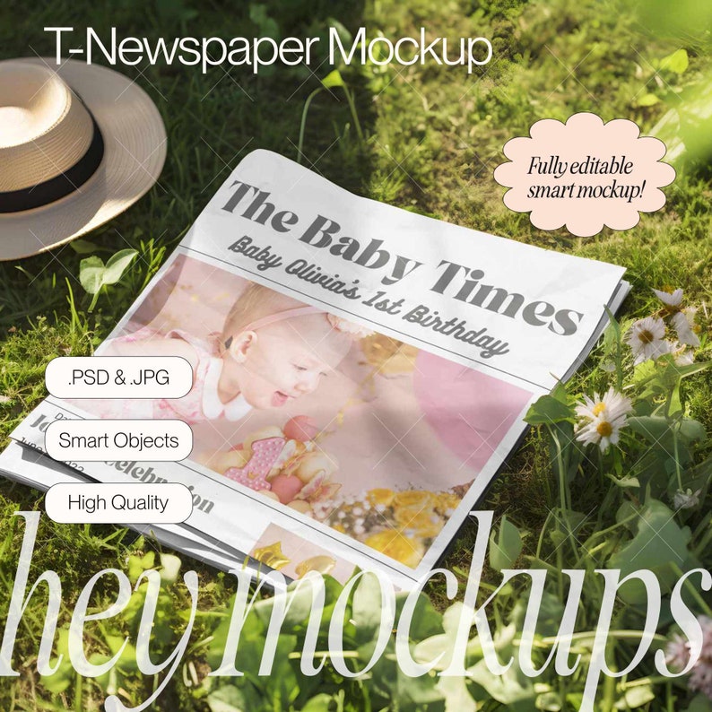 Newspaper Mockup, PSD Blank Newspaper Mockup, Photoshop Mockup ...