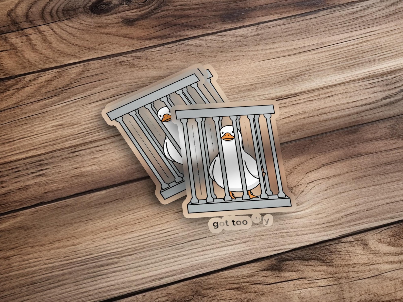 Silly Goose in Jail T-shirt PNG, Funny Goose Digital Art, Quirky Duck ...