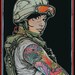 Vinyl Sticker Female Soldier Floral Tattoo Laptop Decal Skateboard ...