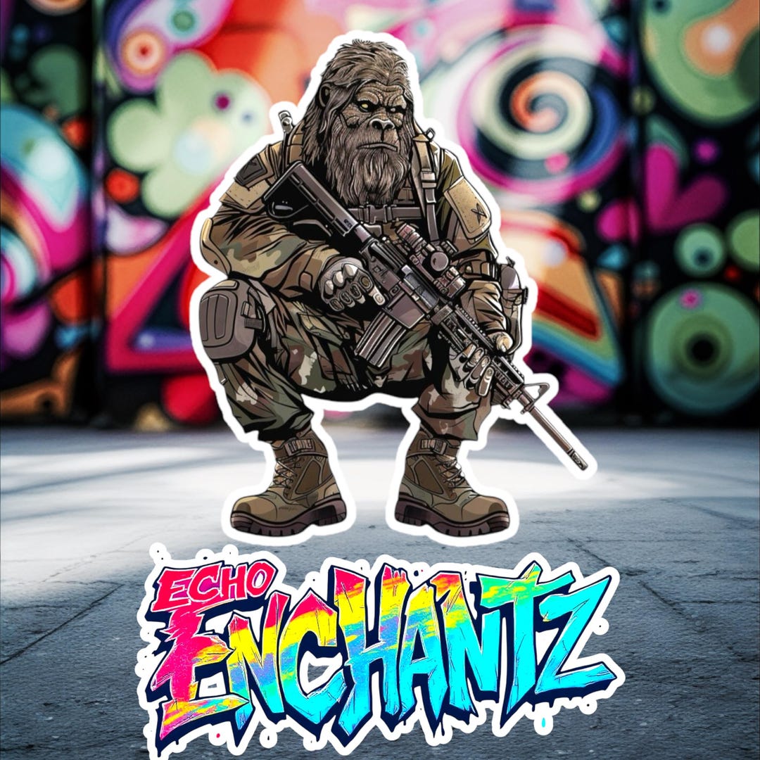 Elite Cryptid Commando: Tactical Bigfoot Sticker - Special Forces ...