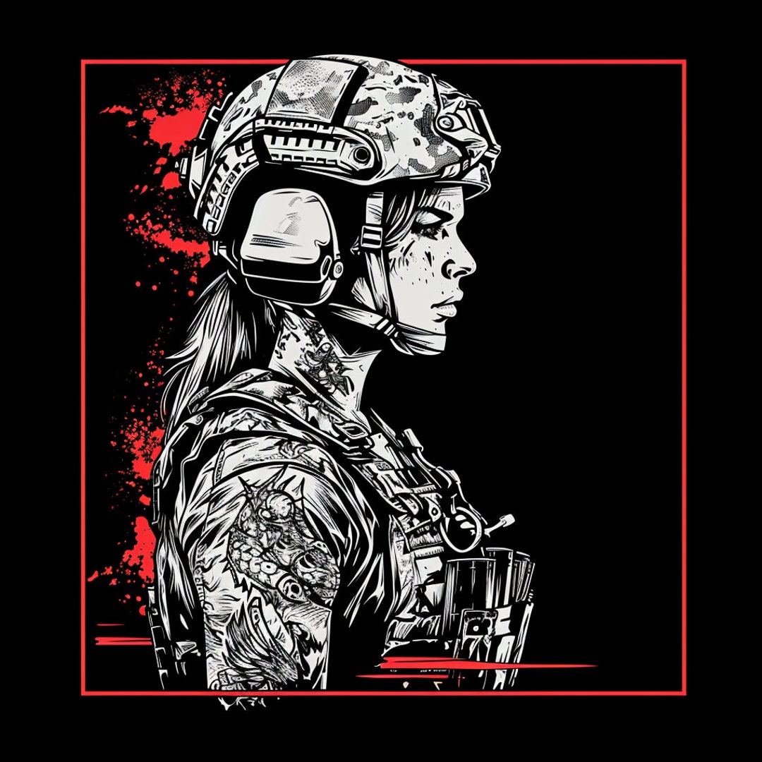 Valiant Warrior Female Soldier Sticker Empowerment and Strength - Etsy