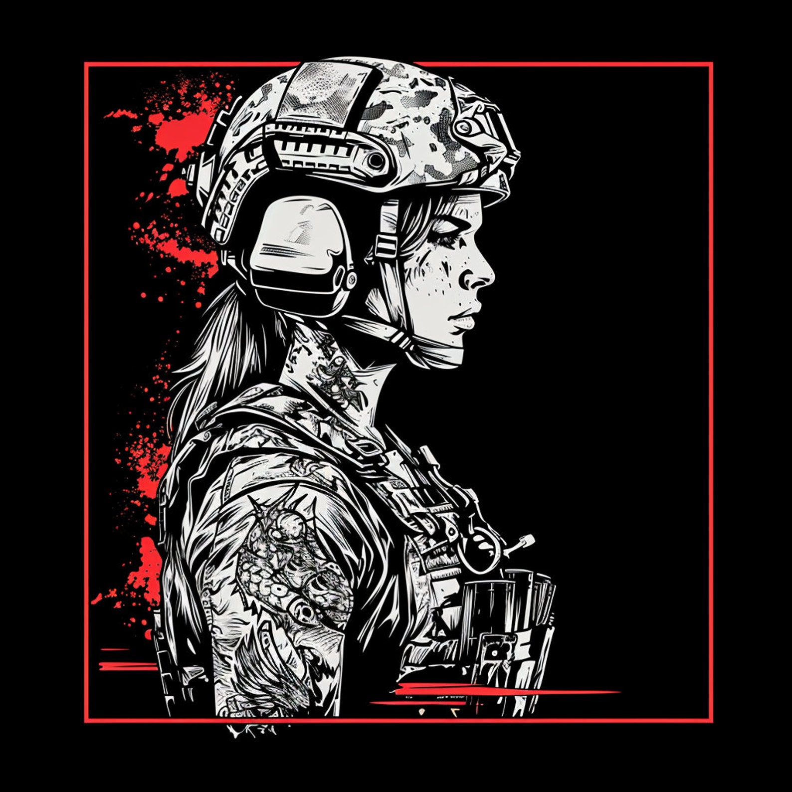 Valiant Warrior Female Soldier Sticker Empowerment and Strength - Etsy