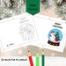 Printable Christmas Colouring Cards Fun Family Activity Pack of 10 ...