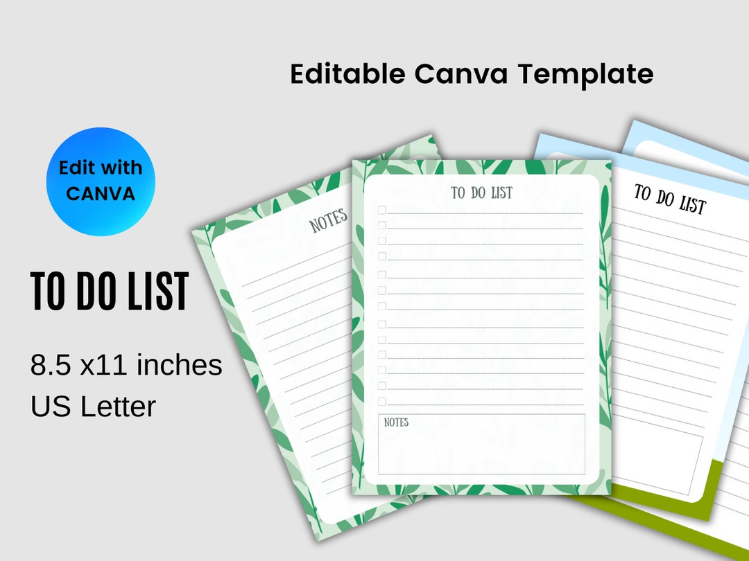To Do List Template Printable, Digital Planner to Do List Template ...