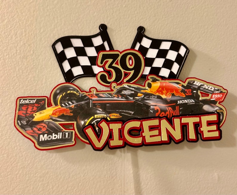 Fórmula 1 Car Cake Topper - Etsy