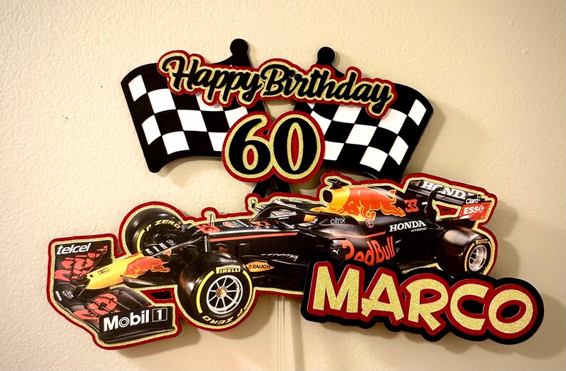 Fórmula 1 Car Cake Topper - Etsy