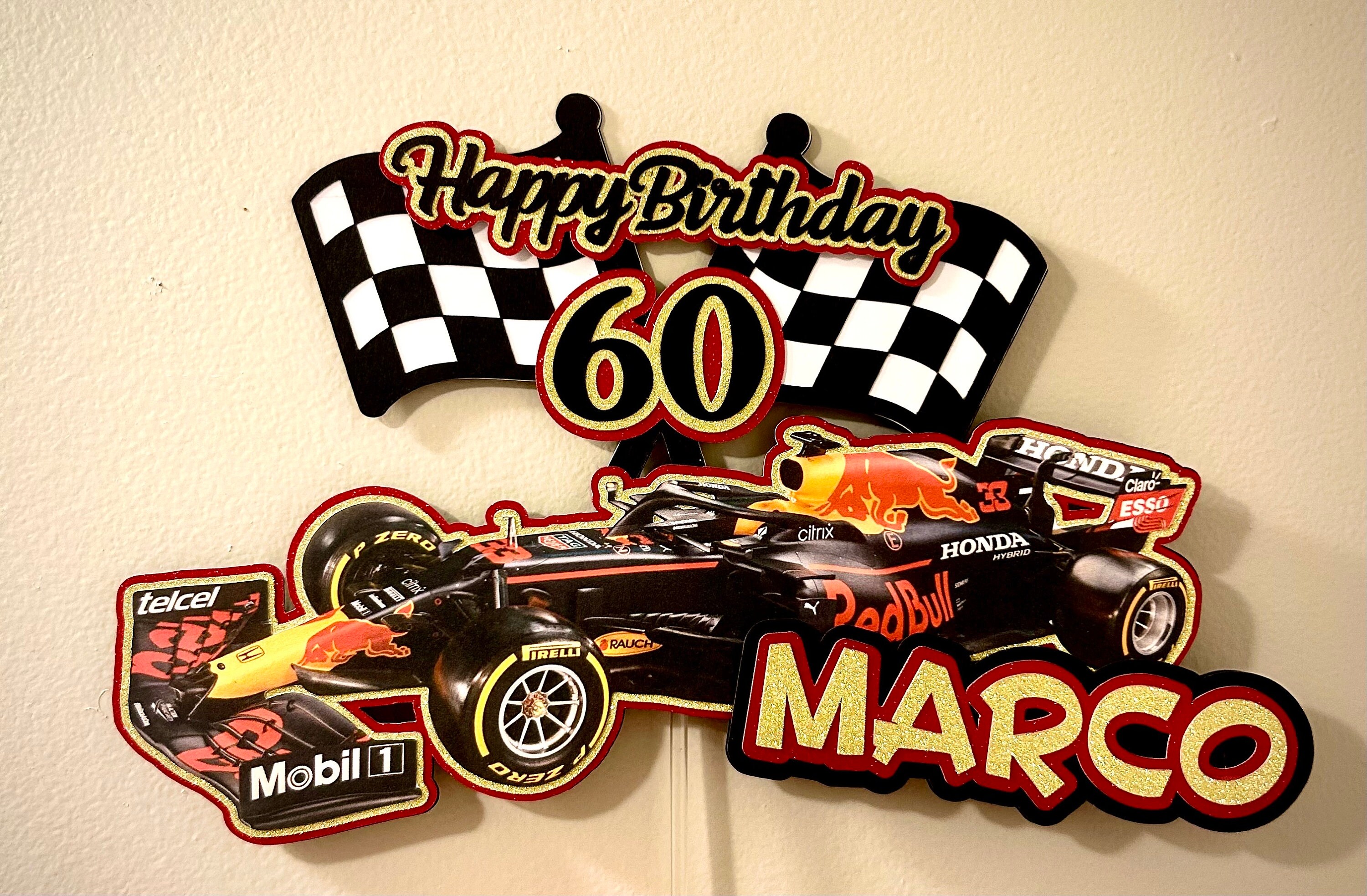 Fórmula 1 Car Cake Topper - Etsy