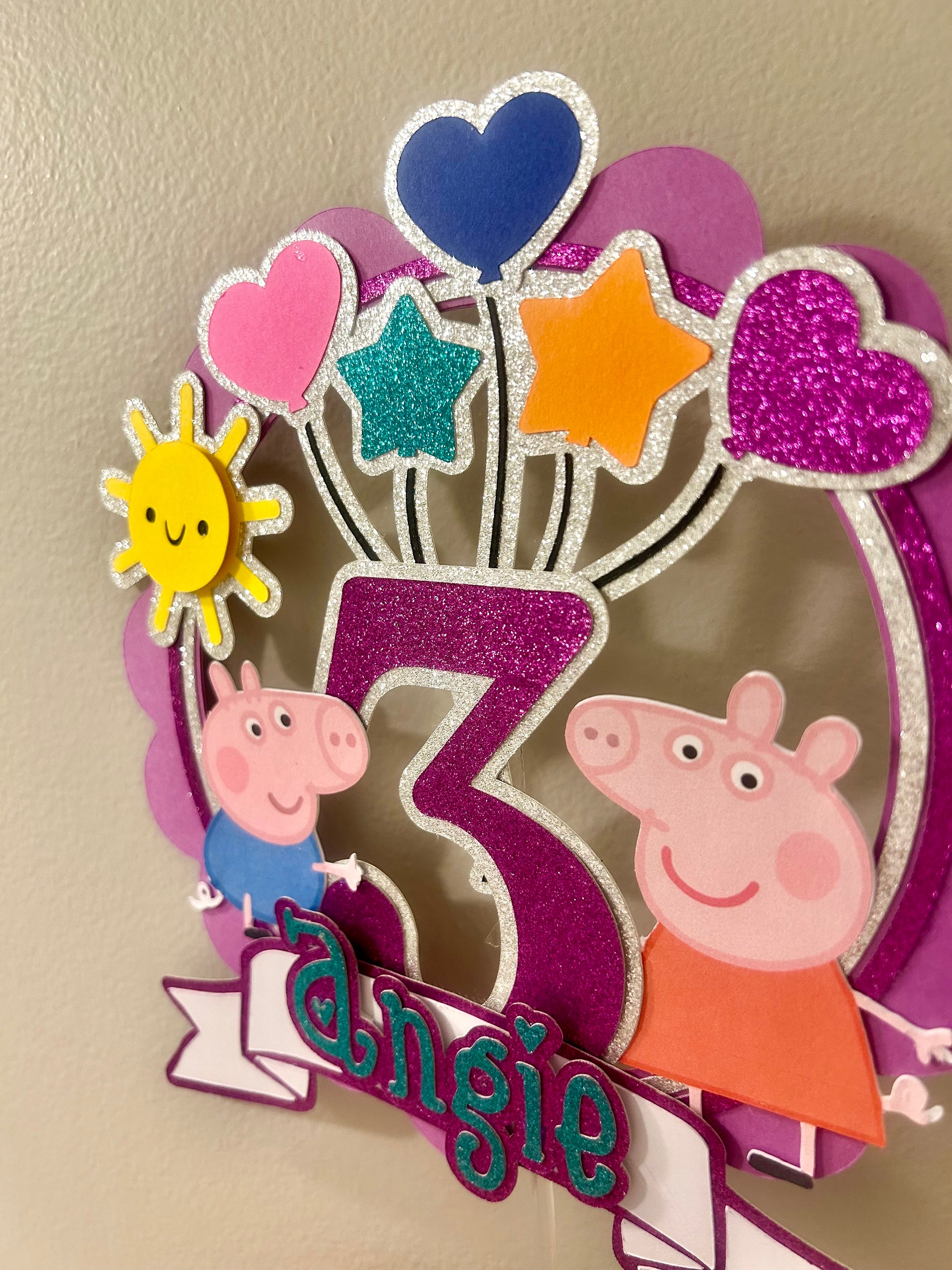 Peppa Pig Cake Topper - Etsy