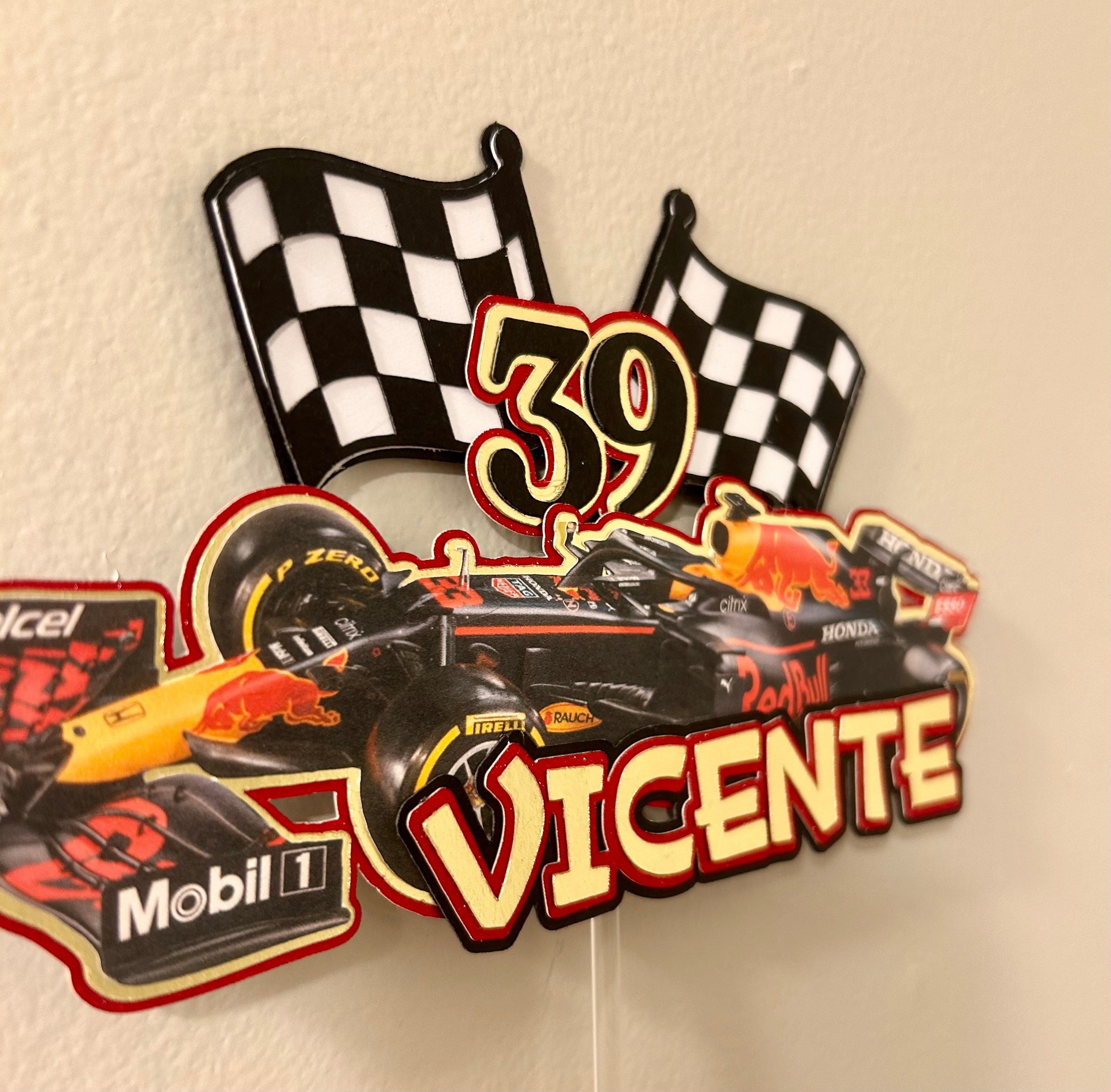 Fórmula 1 Car Cake Topper - Etsy