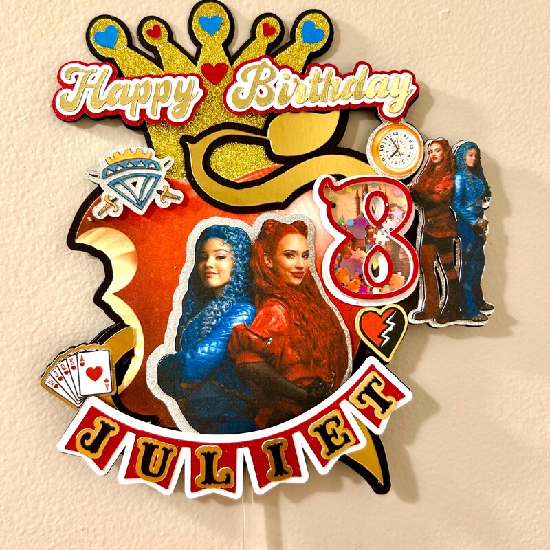 Descendants Cake Topper - Etsy