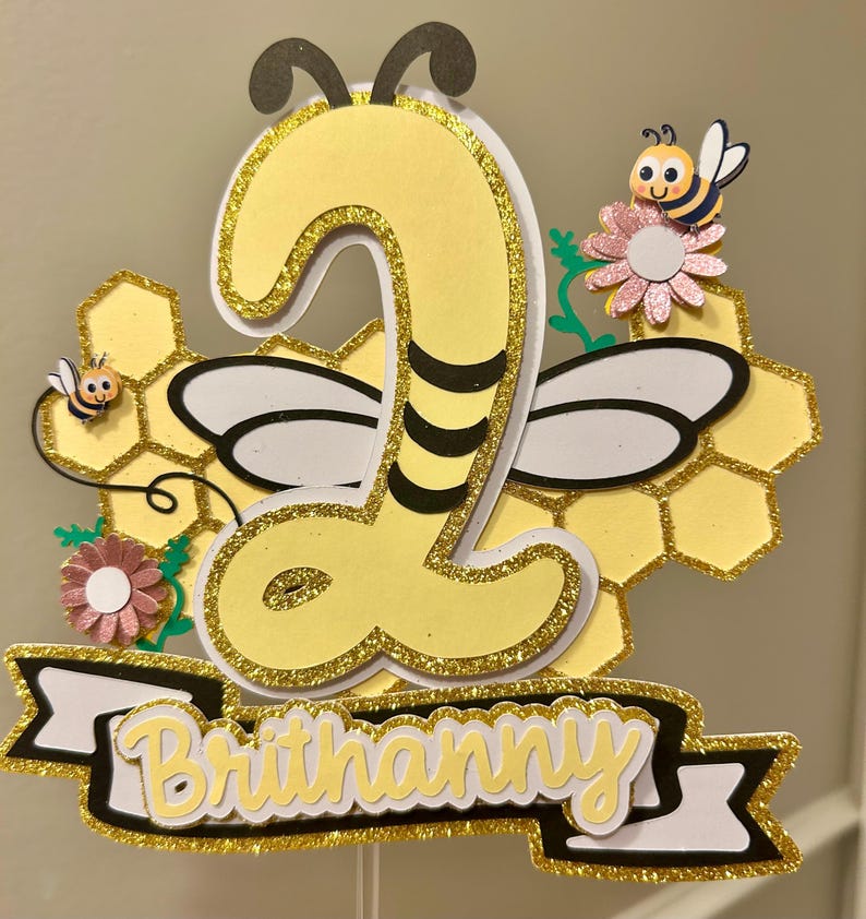 Bee Cake Topper - Etsy