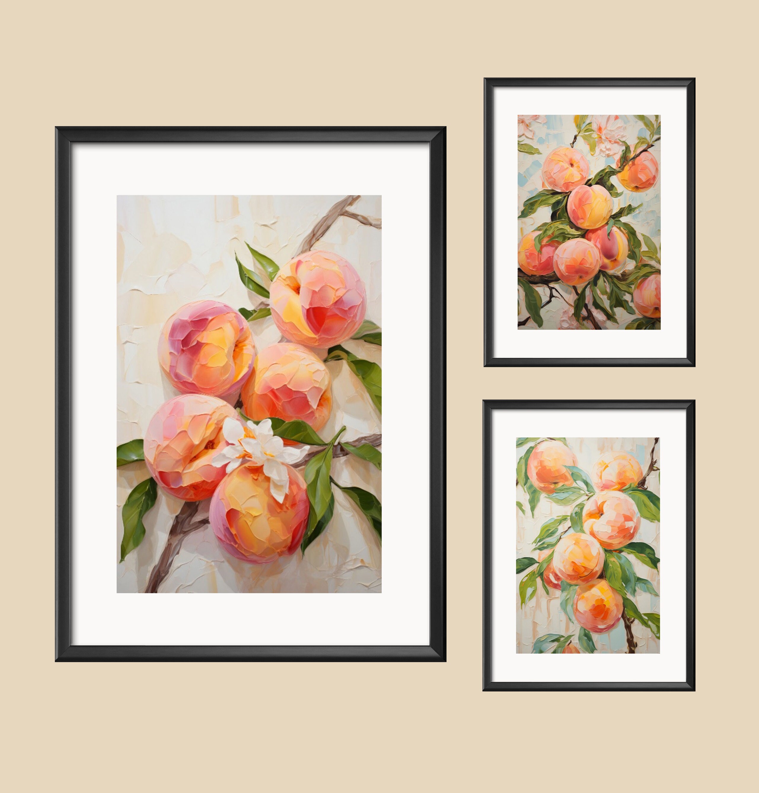 Vintage Peaches Digital Files, Peach Illustration, Old Style Art ...