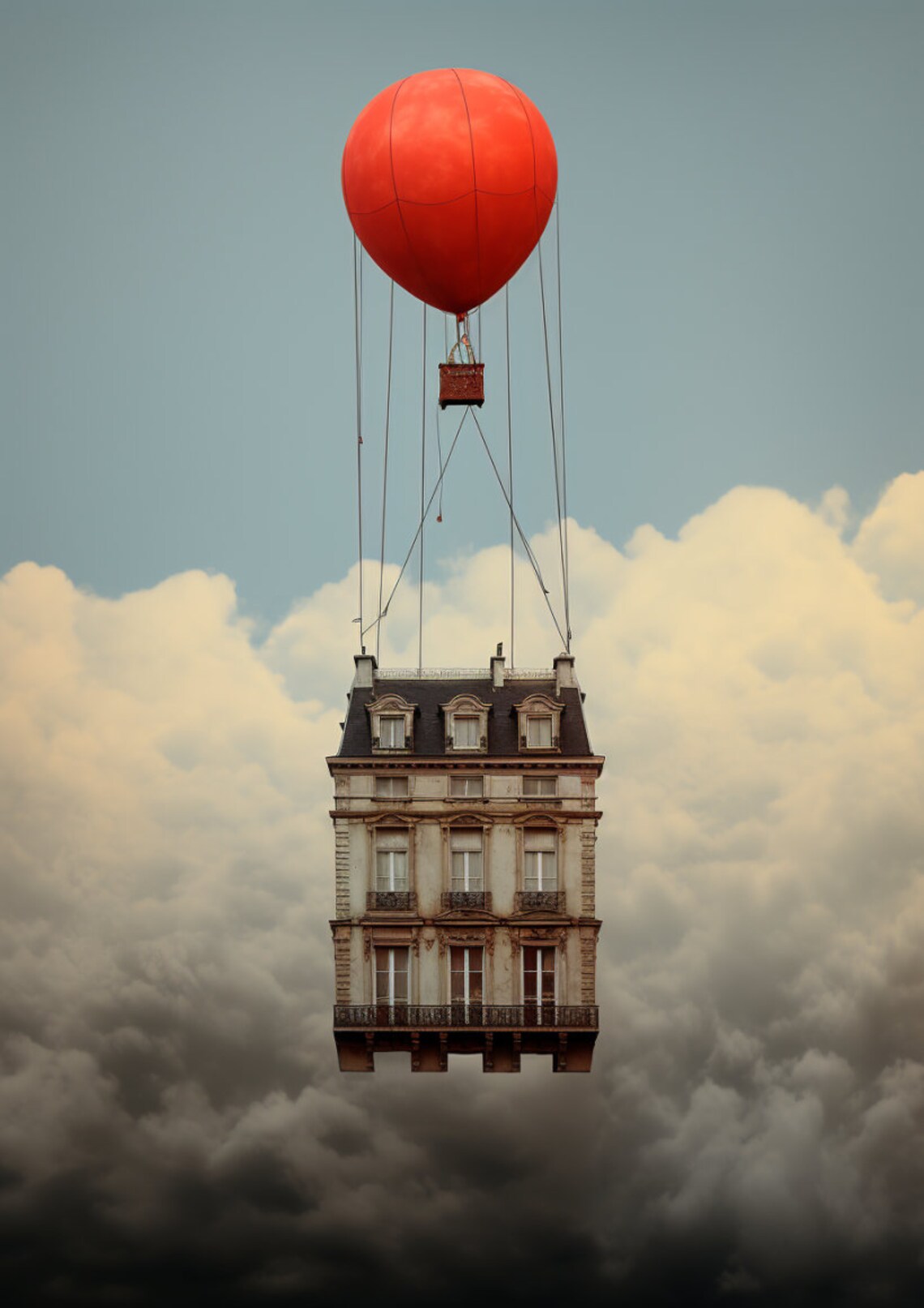Sky Homes Digital Files, Surreal Photography, Floating Houses, Fantasy ...