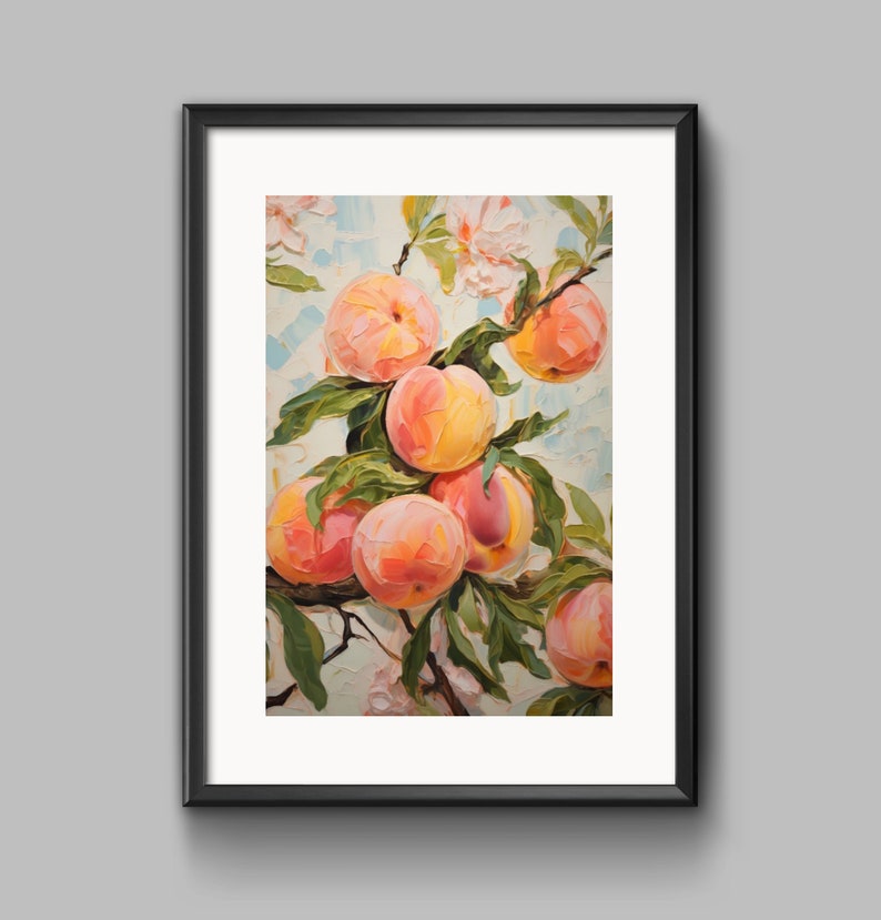 Vintage Peaches Digital Files, Peach Illustration, Old Style Art ...