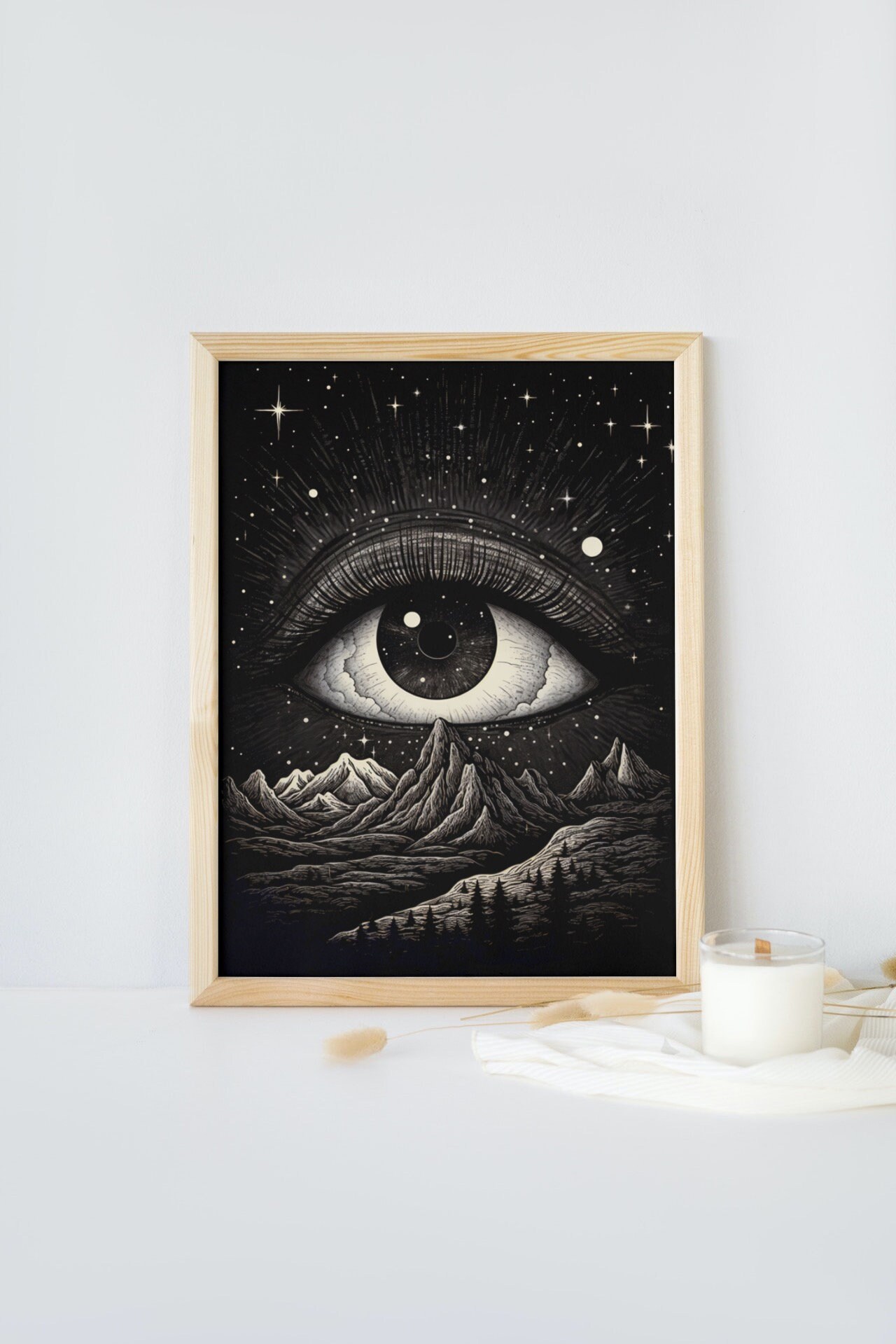 Sacred Eye Art Spiritual Digital Art Mystical Eye Graphic - Etsy