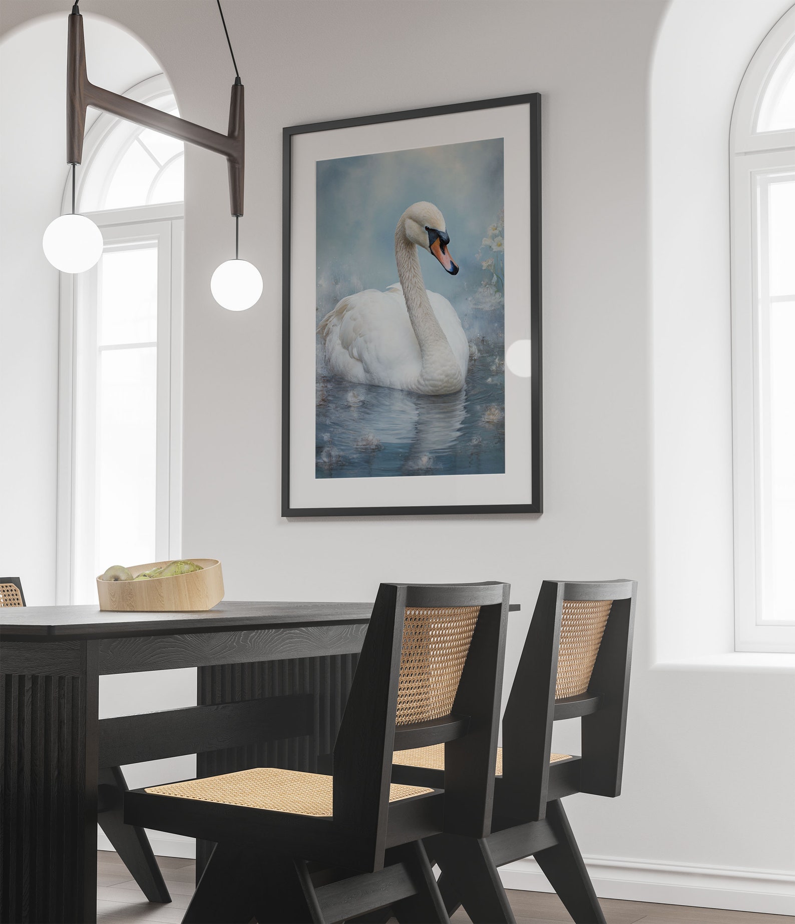 White Swans Digital Files, Swan Illustrations, Bird Art, Wildlife ...