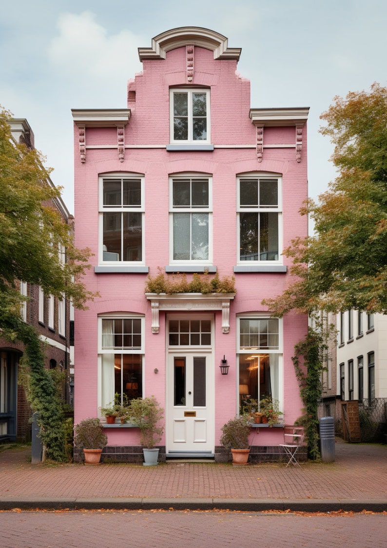 Pink Houses Digital Files Digital Art Prints Home Sweet - Etsy