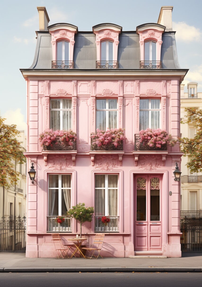 Pink Houses Digital Files Digital Art Prints Home Sweet - Etsy