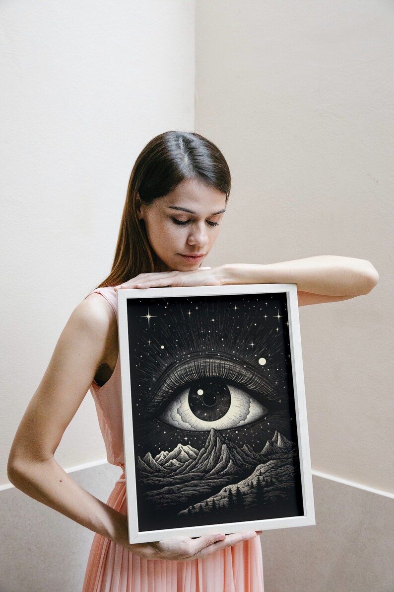 Sacred Eye Art Spiritual Digital Art Mystical Eye Graphic - Etsy