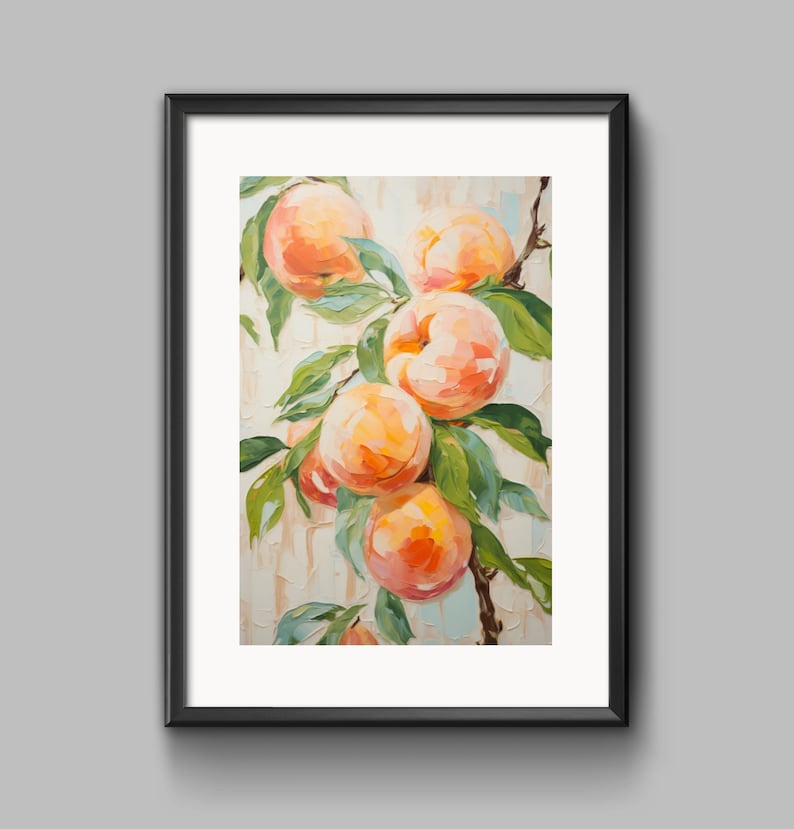 Vintage Peaches Digital Files, Peach Illustration, Old Style Art ...